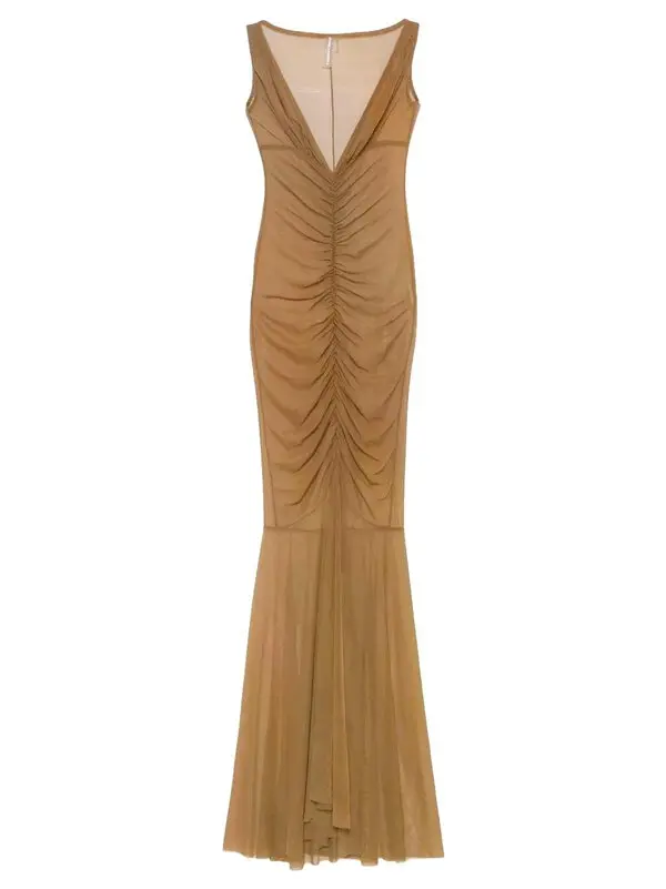 Norma Kamali Tara Gown - Brown