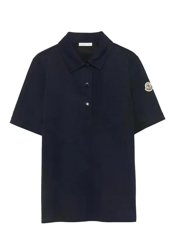 Moncler Logo-patch Polo Shirt - Blue