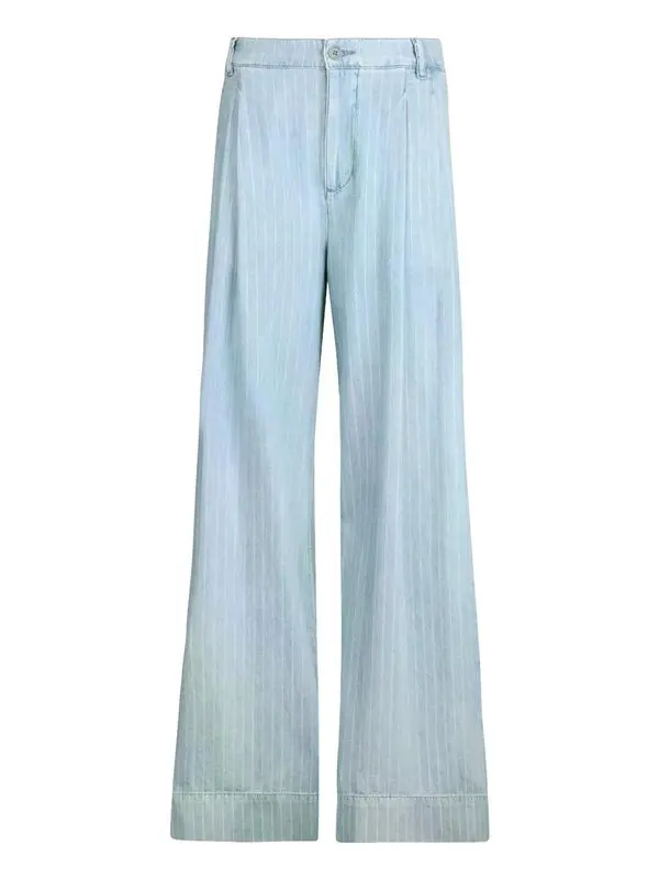 Liu Jo Pinstriped Wide Leg Jeans - Blue