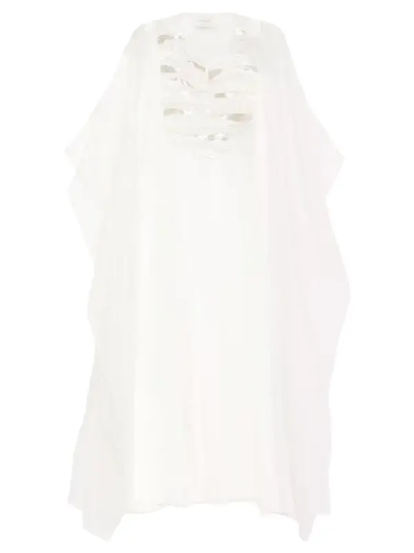 SHATHA ESSA Crystal Embellished Dress - White