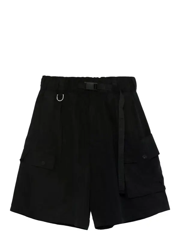 Y3 Twill Cargo Shorts - Black