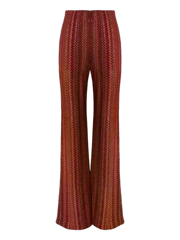 Missoni Zigzag Flared Trousers - Red