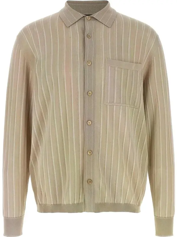 Brioni Knitted Shirt - Neutrals
