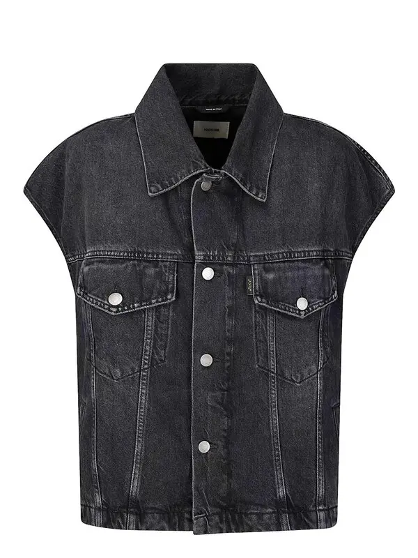 HAIKURE Gail Mid Denim Jacket - Black