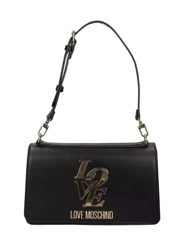 Moschino Flap Shoulder Bag - Black