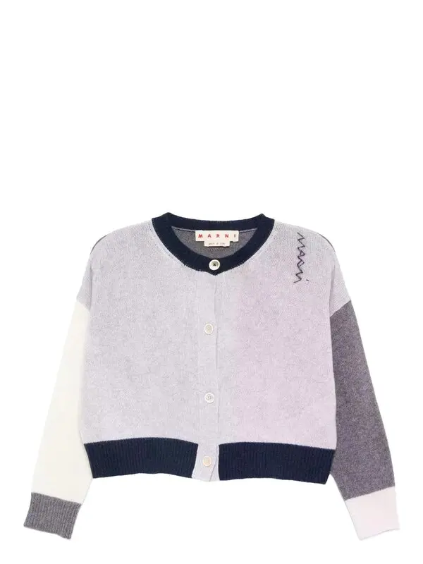 Marni Colour-block Cardigan - Grey