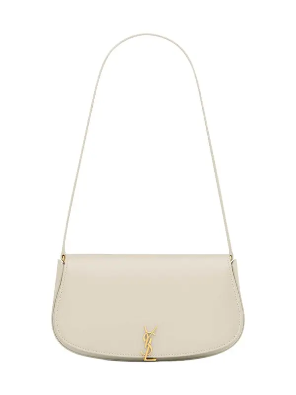 Saint Laurent Leather Voltaire Shoulder Bag - White