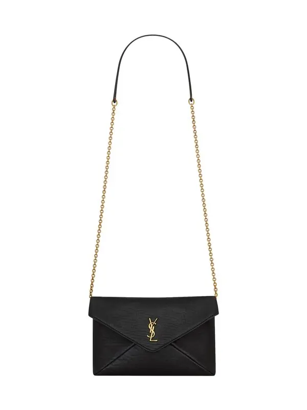 Saint Laurent Cassandre Chain Pouch - Black