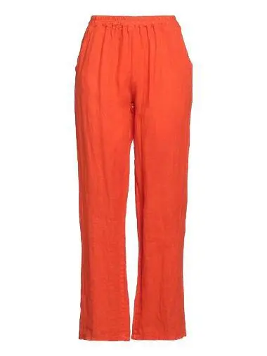 CARACTÈRE Straight-leg Linen Pants - Orange