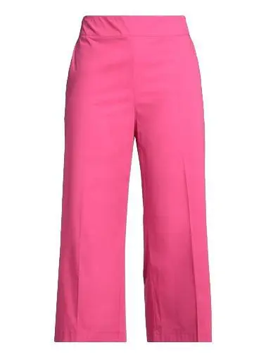 CARACTÈRE Wide-leg Cropped Trousers - Fuchsia