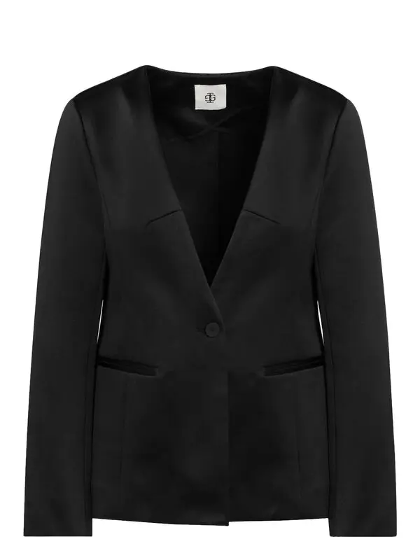 THE GARMENT Single Breasted Cotton Blend Jacket - Black