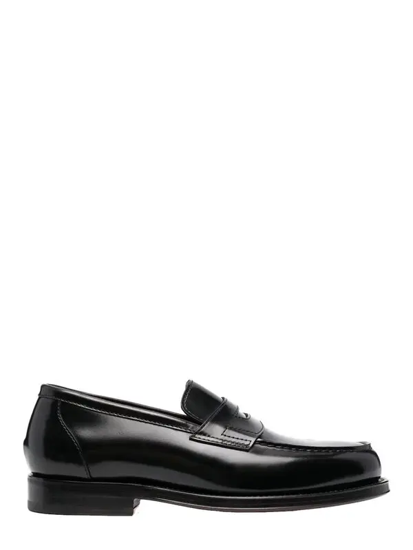 Santoni Gunter Loafer Quentin Shoes - Black