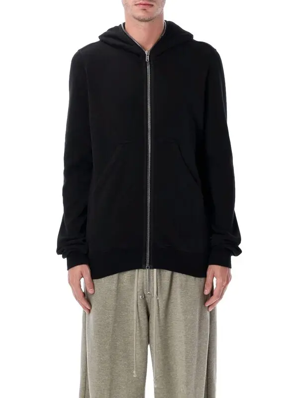 Rick Owens Gimp Hoodie In Slub Fleece - Black