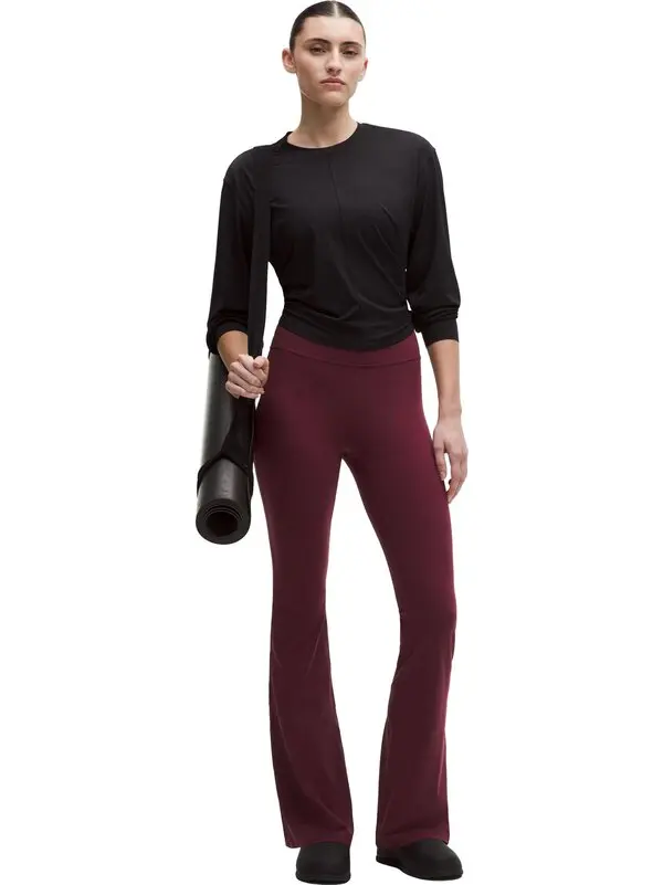 Lululemon Groove Nulu High-rise Flared Pant - Burgundy Bay