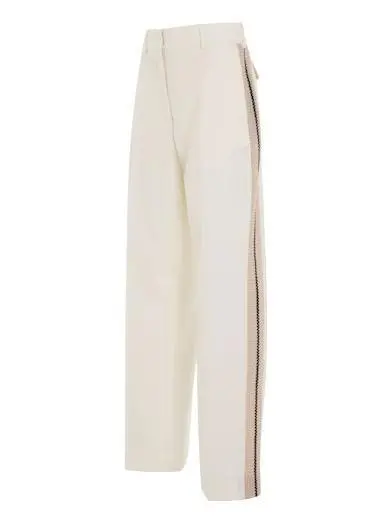 Palm Angels Knit Tape Suit Pants - White