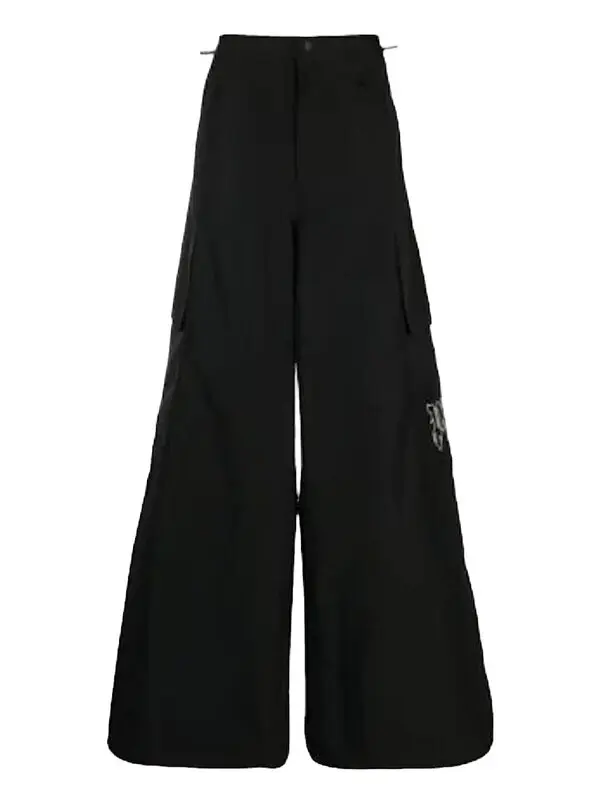 Palm Angels Monogram Parachute Pants - Black