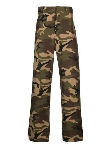 Palm Angels Sartorial Waistband Camo Workpants - Green
