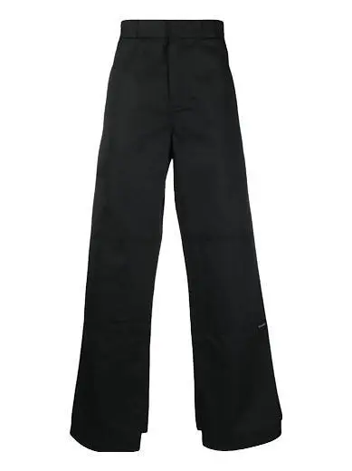 Palm Angels Reversed Waistband Chino Flare Pant - Black
