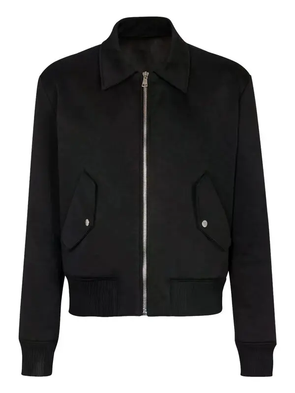 Balmain Logo-embroidered Bomber Jacket - Black