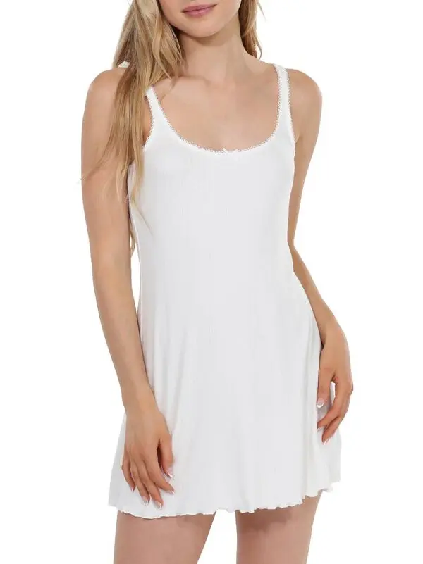 Honeydew Intimates Blissful Pointelle Chemise - White
