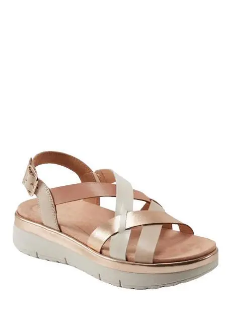 Easy Spirit Indie Platform Slingback Sandals - Ivory