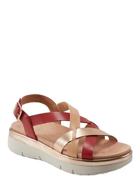 Easy Spirit Indie Platform Slingback Sandals - Red