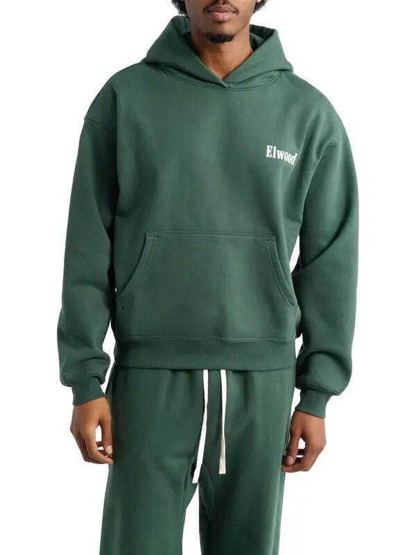 ELWOOD Trademark Logo Heavyweight Hoodie - Emerald