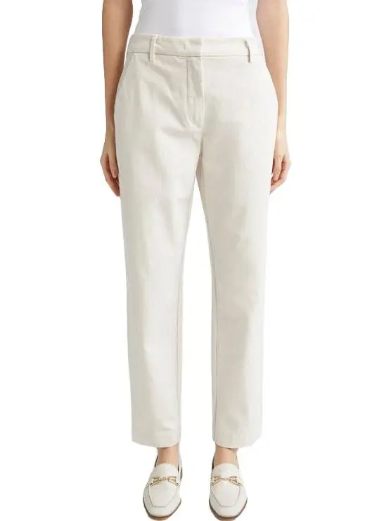 Eleventy Cotton-blend Slim Fit Trousers - Sand