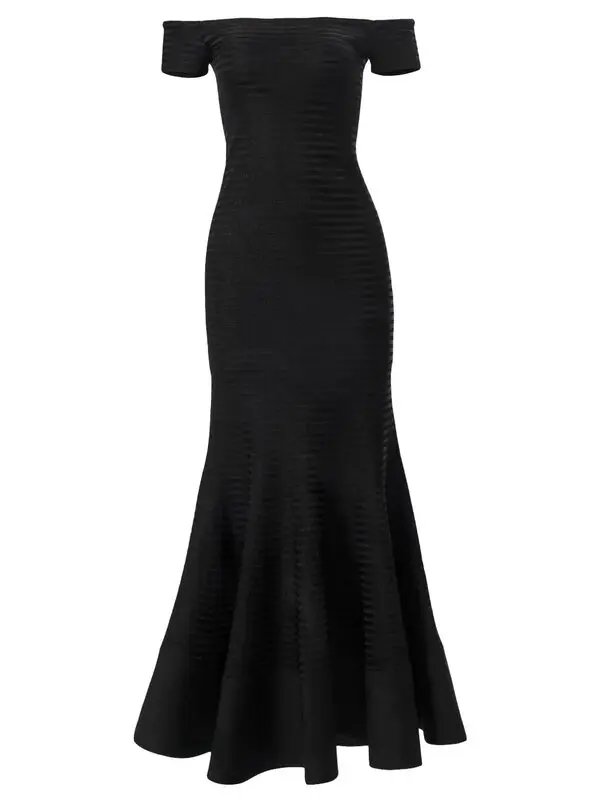 Carolina Herrera Striped Maxi Dress - Black