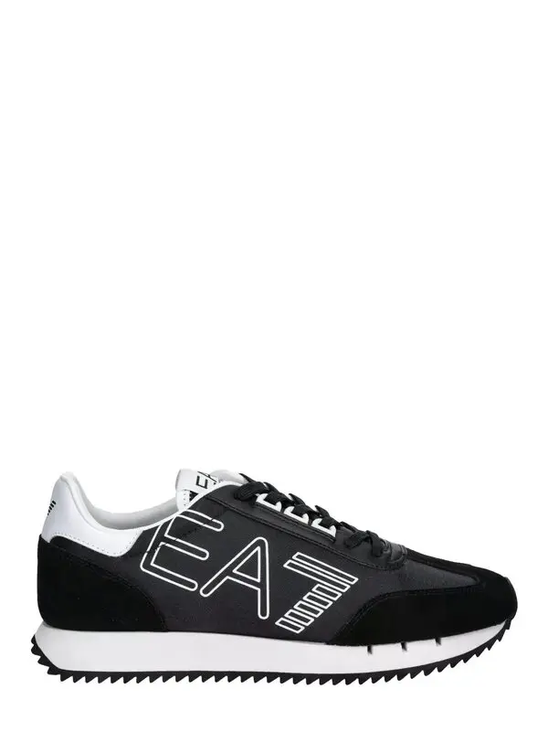 Emporio Armani Logo-print Sneakers - Black
