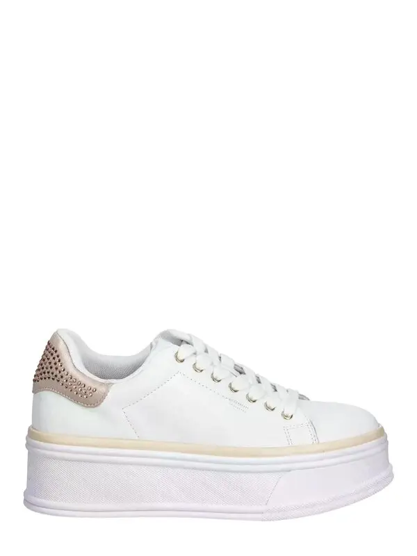 Liu Jo Rhinestone-embellished Leather Sneakers - White