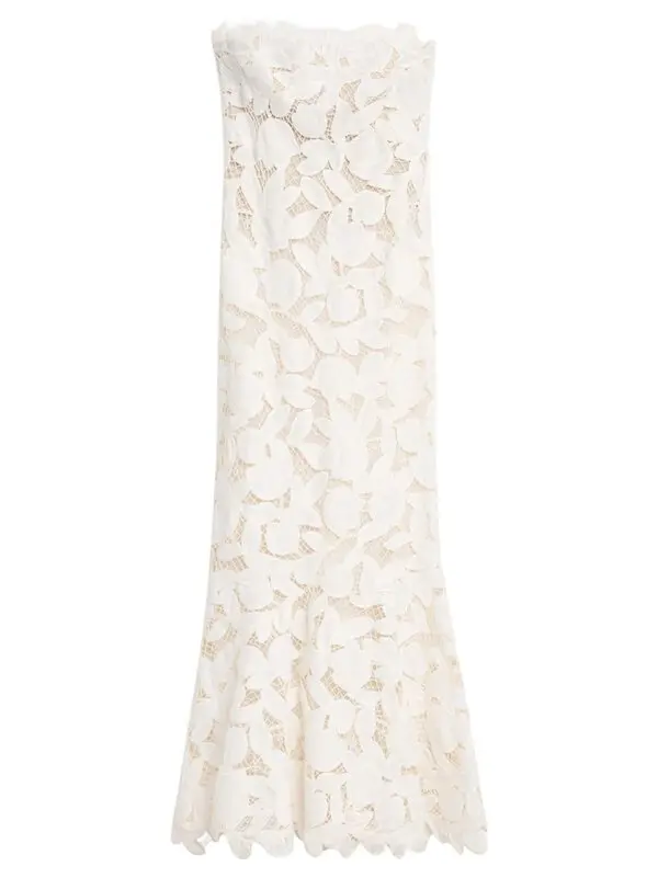 Simkhai Valletta Strapless Maxi Dress - White Multi