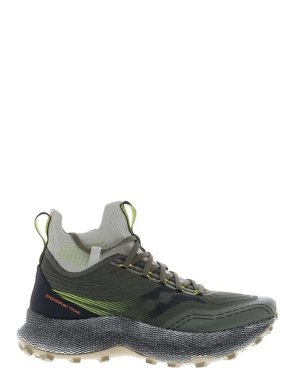 Saucony Endorphin Trail Mid Sneakers - Olive/black
