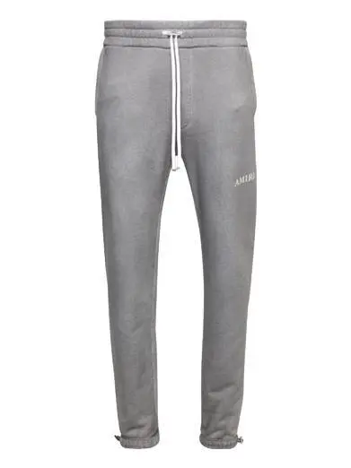 Amiri Aged Puff Logo Sweatpants - Grey