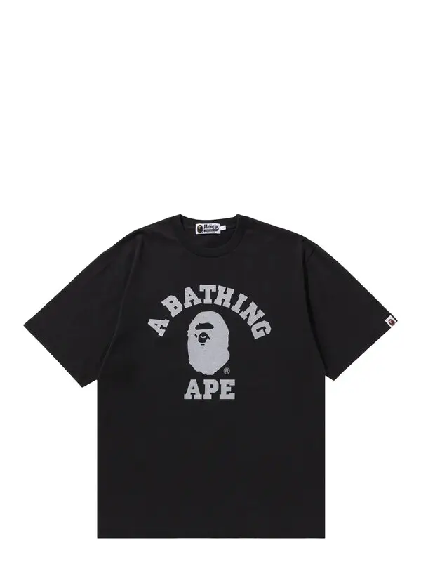 A BATHING APE College Overdye Tee - Black