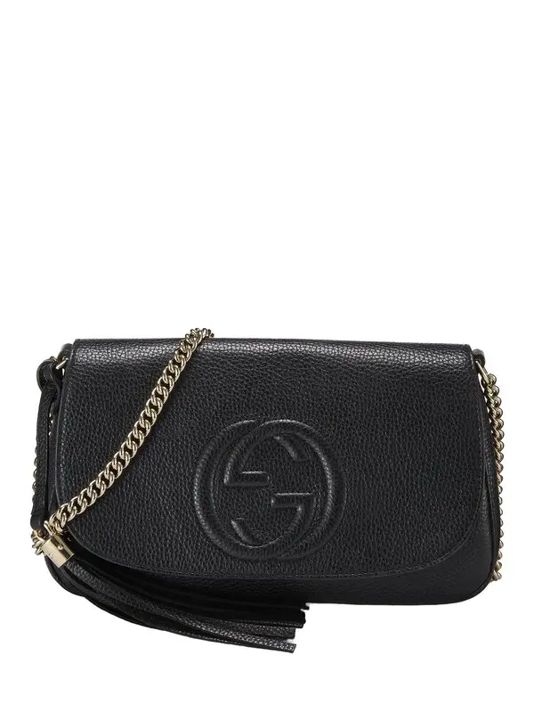 Gucci Grained Leather Soho Crossbody - Black