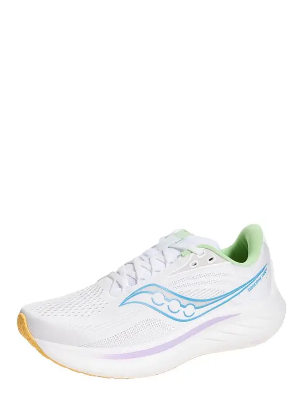 Saucony Ride 18 Sneakers - White/verbana