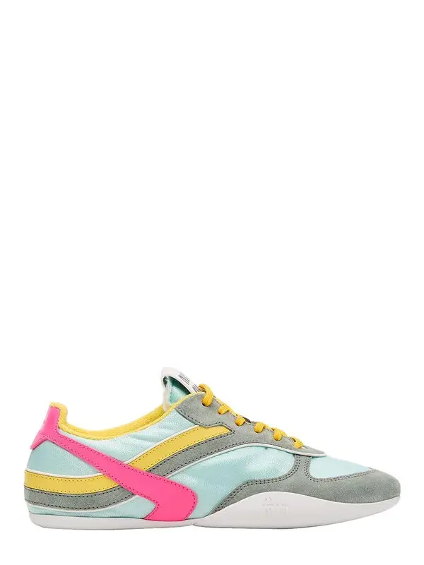 Miu Miu Colorblock Tech Runner Sneakers - Anice/fuxia