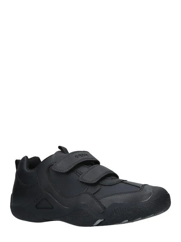 Geox Leather Wader Velcro Sneakers - Black