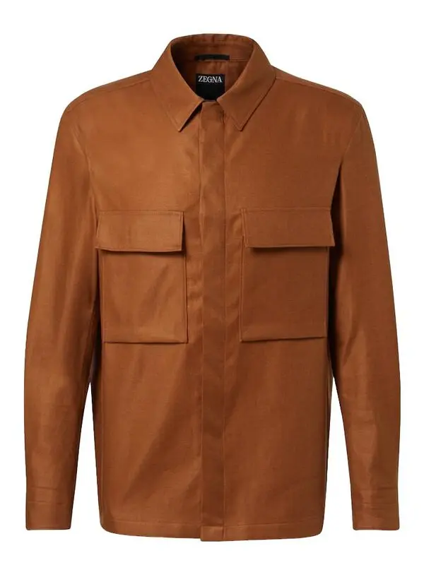 Zegna Linen Shirt - Brown