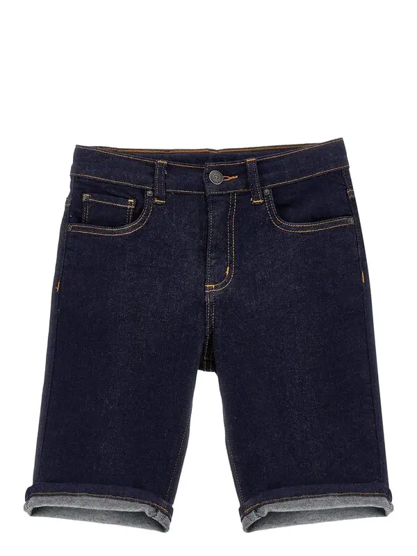 Monnalisa Denim Bermuda Shorts - Navy