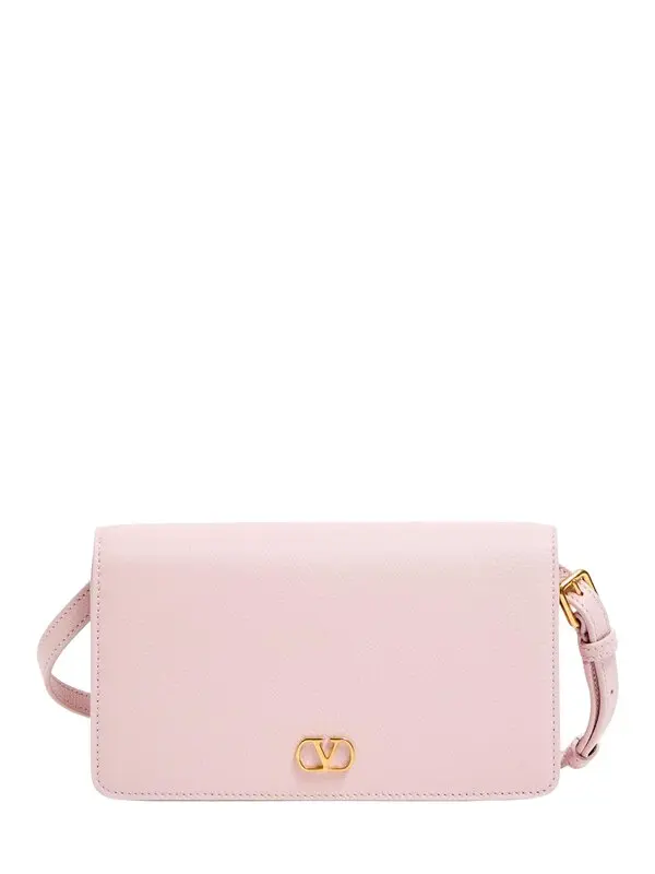 Valentino Garavani Mini Calf Leather Vlogo Shoulder Bag - Pink