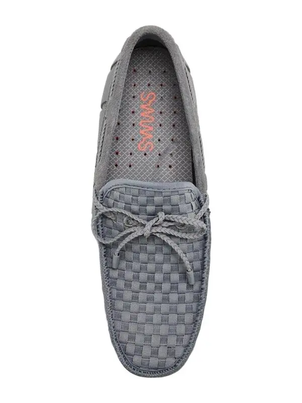 Swims Woven Textile And Suede Drivers - Grey