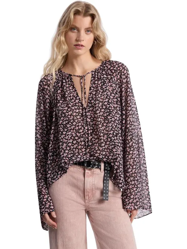 Michael Kors Floral Georgette Blouse - Pink