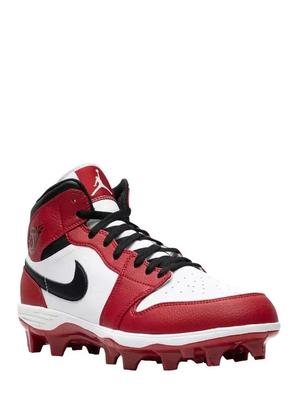 JORDAN Air 1 Mid Baseball Cleats - Red
