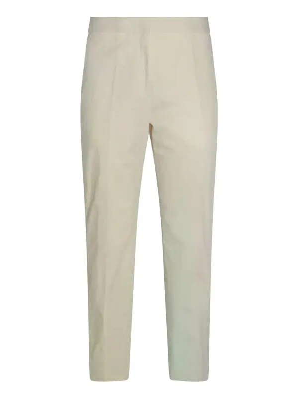JIL SANDER Tapered Cotton Trousers - Neutrals