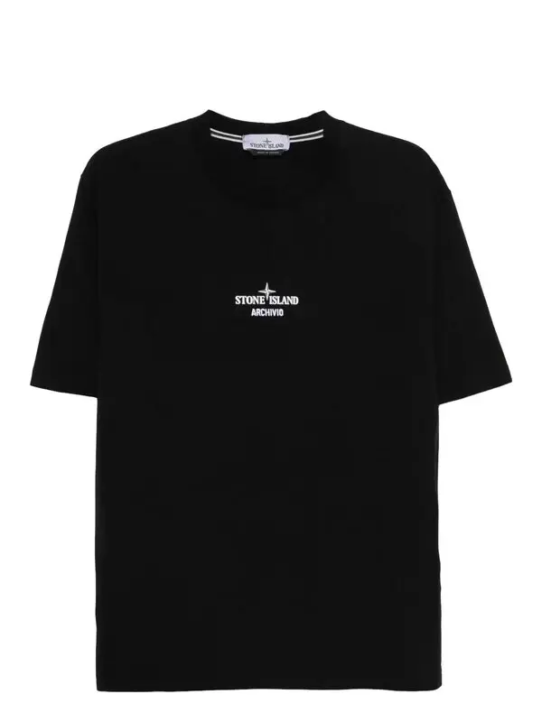 Stone Island Organic-cotton Jersey T-shirt - Black