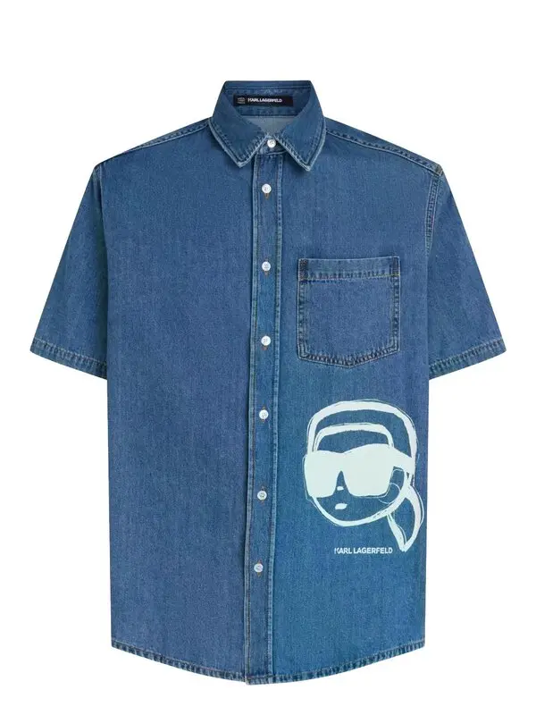 Karl Lagerfeld Ikon Denim Shirt - Blue