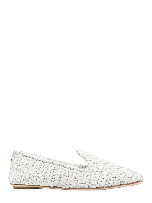 Moncler Interwoven Design Slippers - White