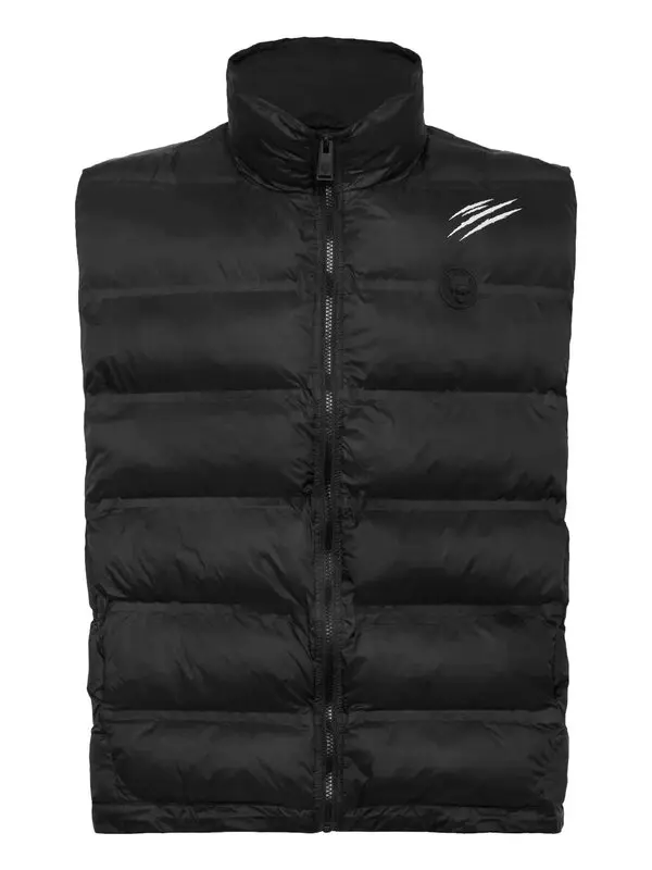 PLEIN SPORT Reversible Padded Gilet - Black